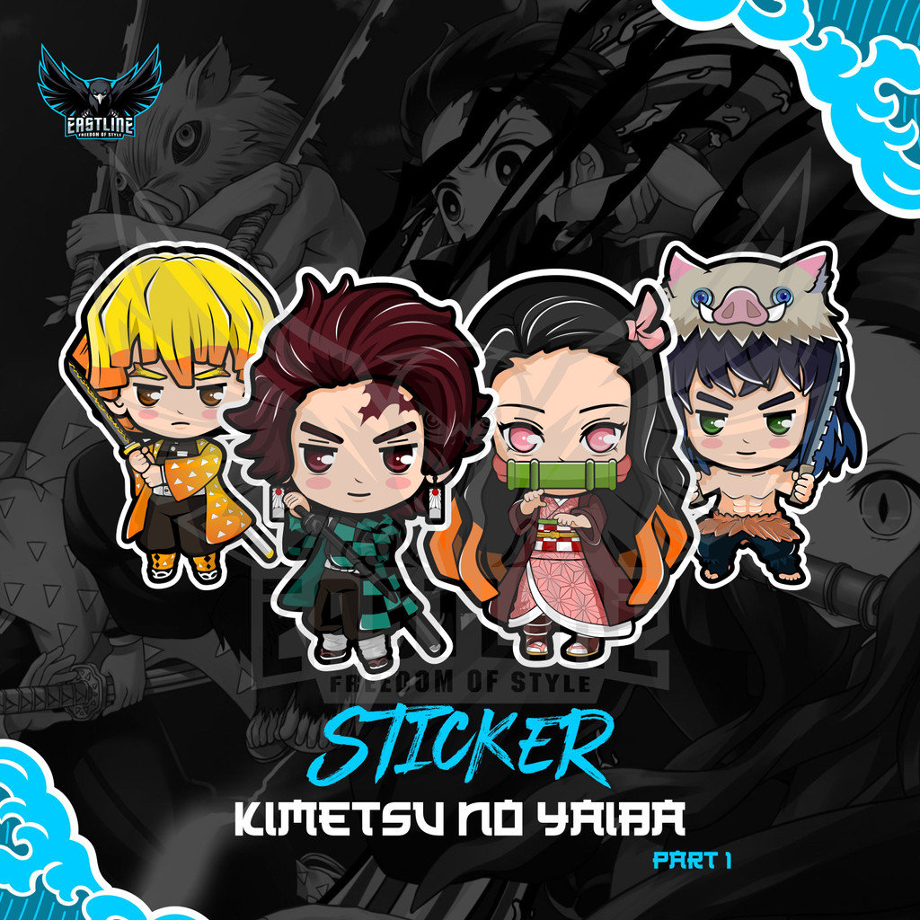 Jual Stiker Anime Karakter Lucu Chibi Kimetsu No Yaiba Demon Slayer ...