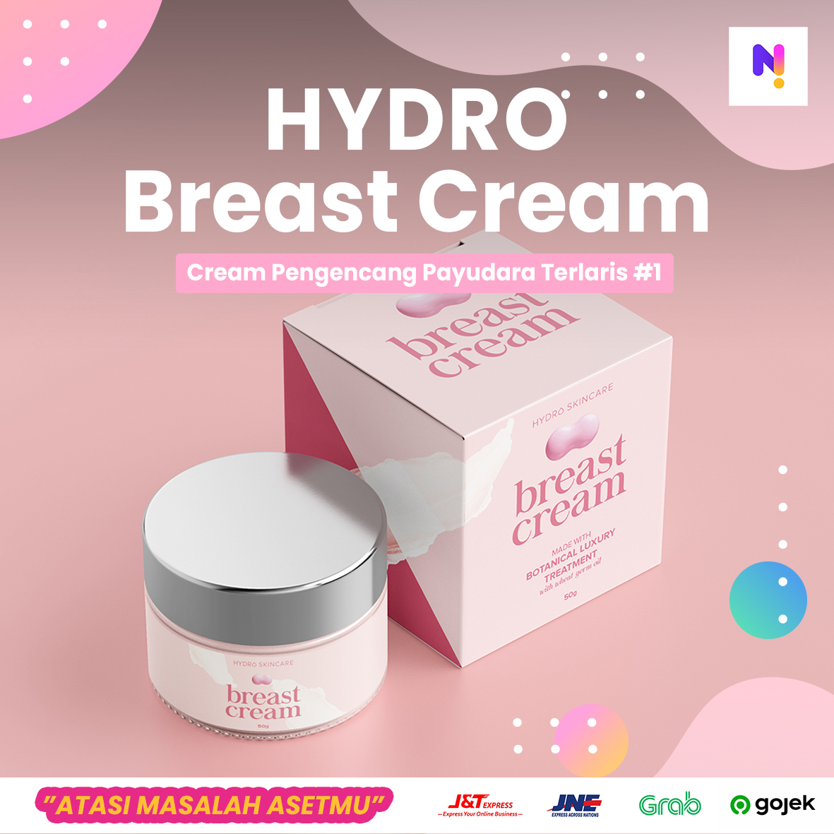 Jual HYDRO Breast Cream Formulasi Perawatan Alami Mengencangkan ...