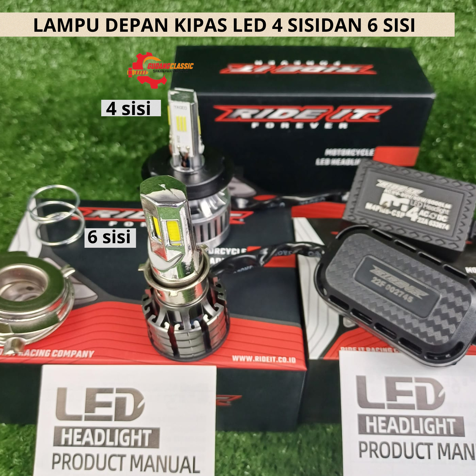 Jual DOP LED BOHLAM LED LAMPU DEPAN KIPAS 90 LED 4 SISI 80 W AC DC BEAT ...