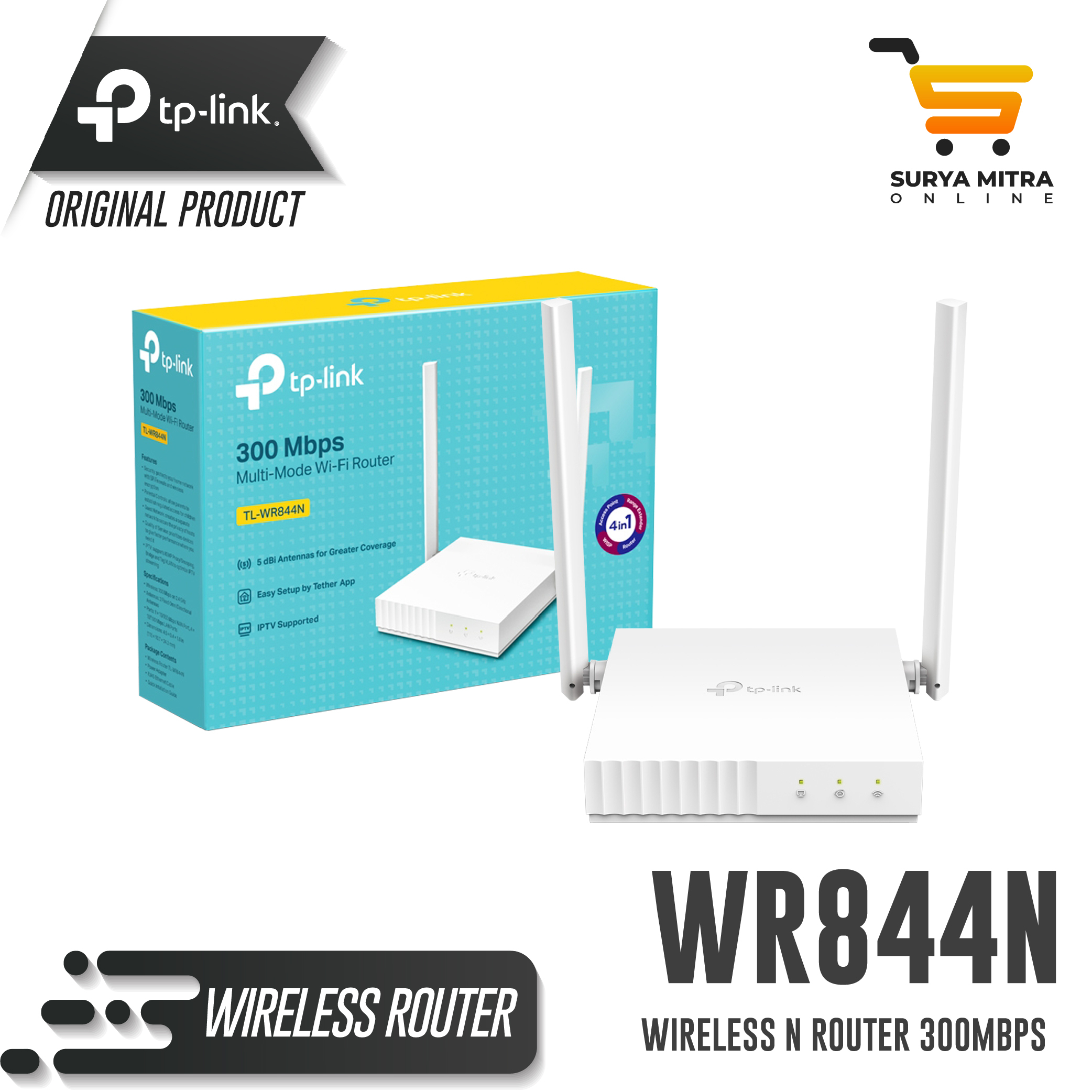 Jual Tp-link TL-WR844N 300 Mbps Multi-Mode Wi-Fi Router | Shopee Indonesia