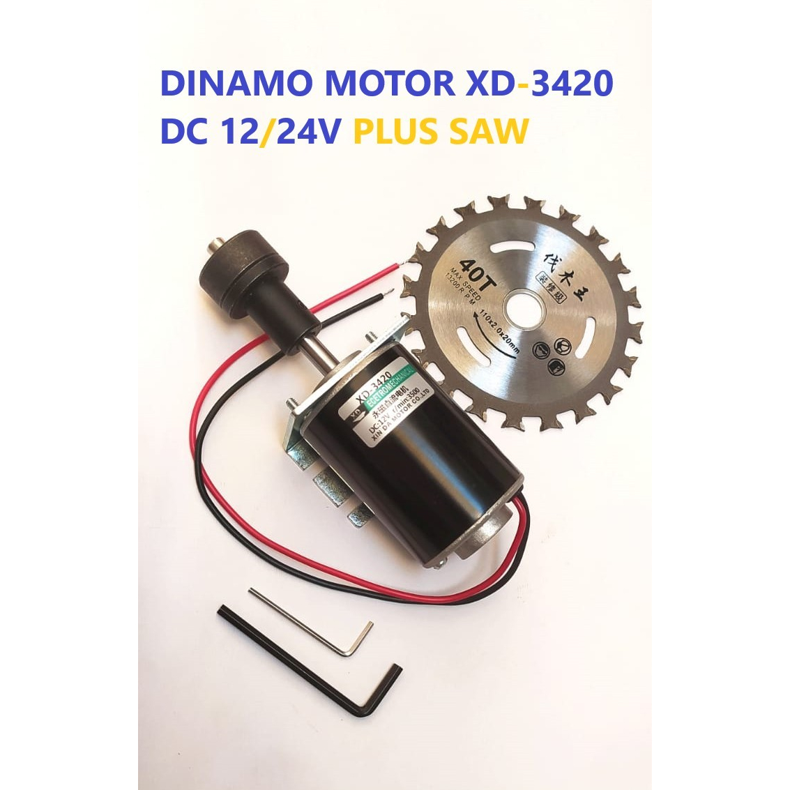 Jual Dinamo Motor XD-3420 DC 12V/24V 30W Plus Saw (8195) | Shopee Indonesia