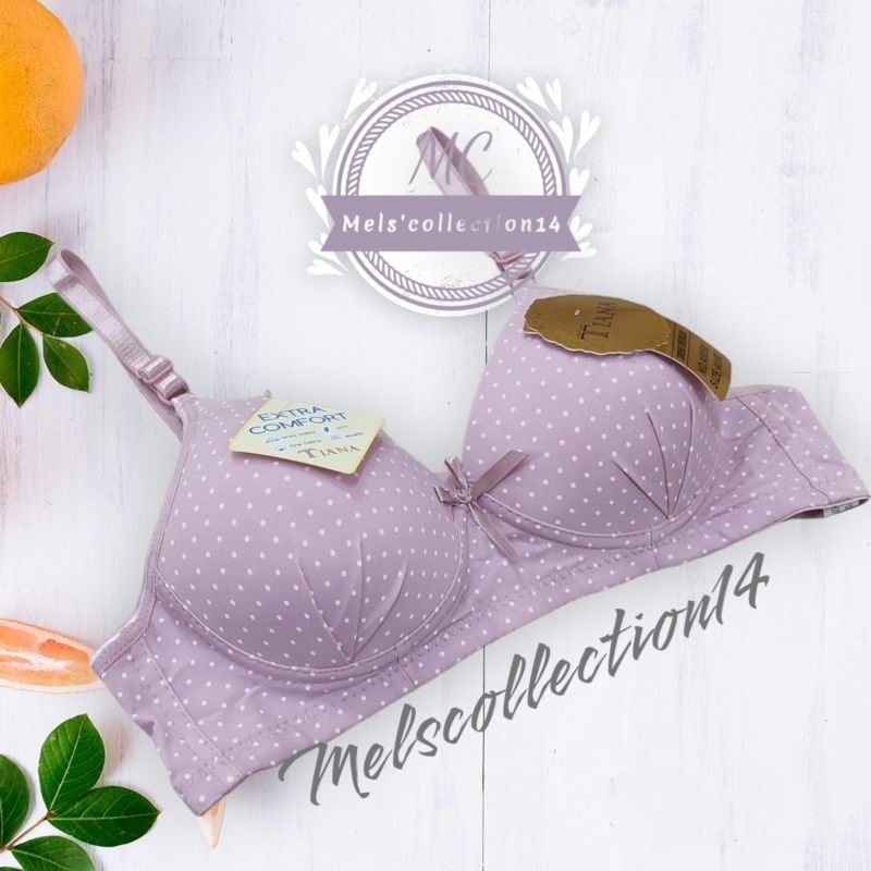 Jual Bh busa tanpa kawat busa tipis Cup A kait 2 bra full cup motif polkadot kecil daily bra ...