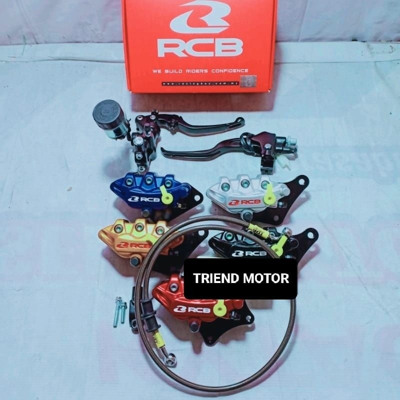 Jual Paket Master Rem Kanan RCB S1 Radial 14MM Handle Kiri RCB E-2 Kaliper Depan RCB Selang Rem ...