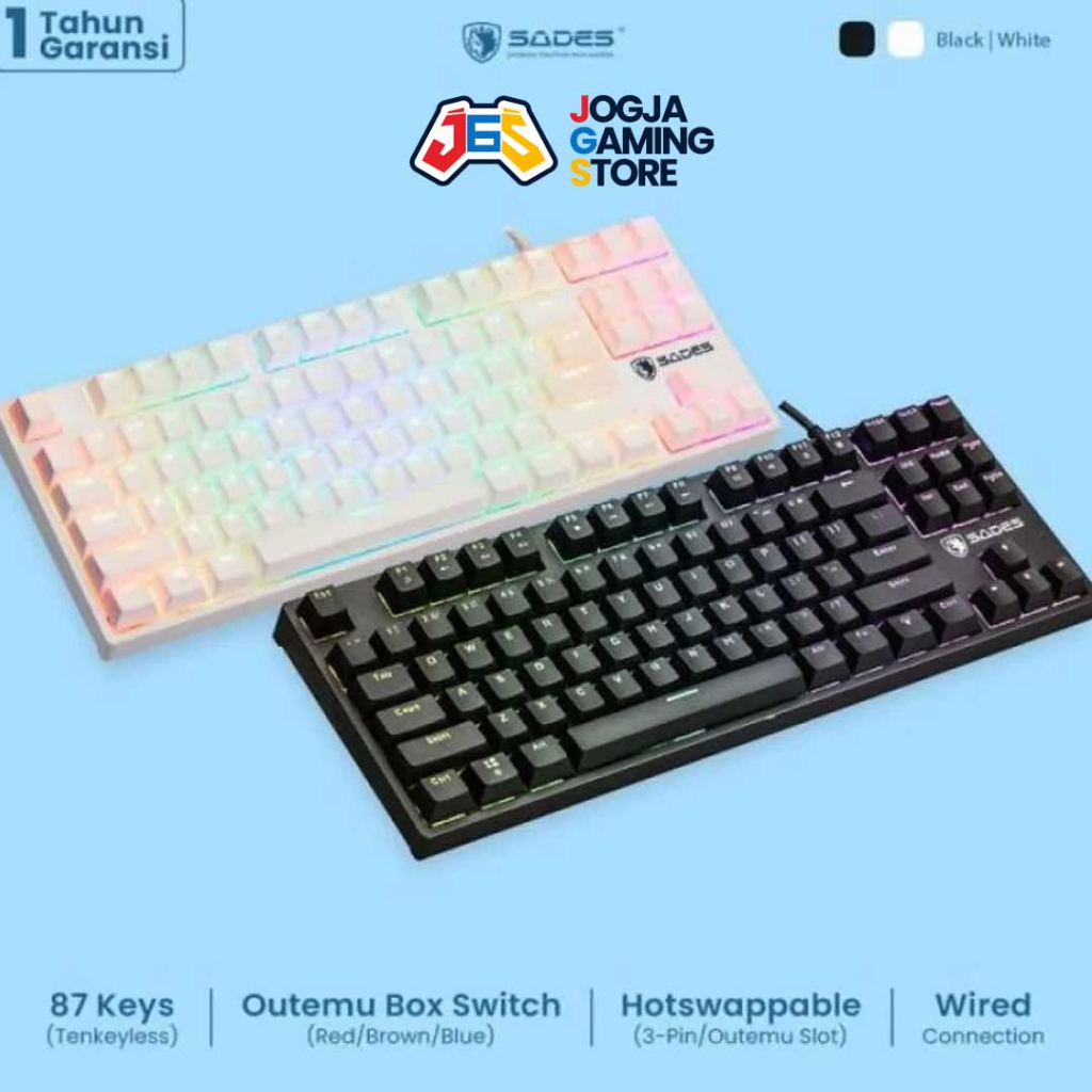 Jual Sades KHANDA Keyboard Gaming Mechanical TKL Removable Switch ...