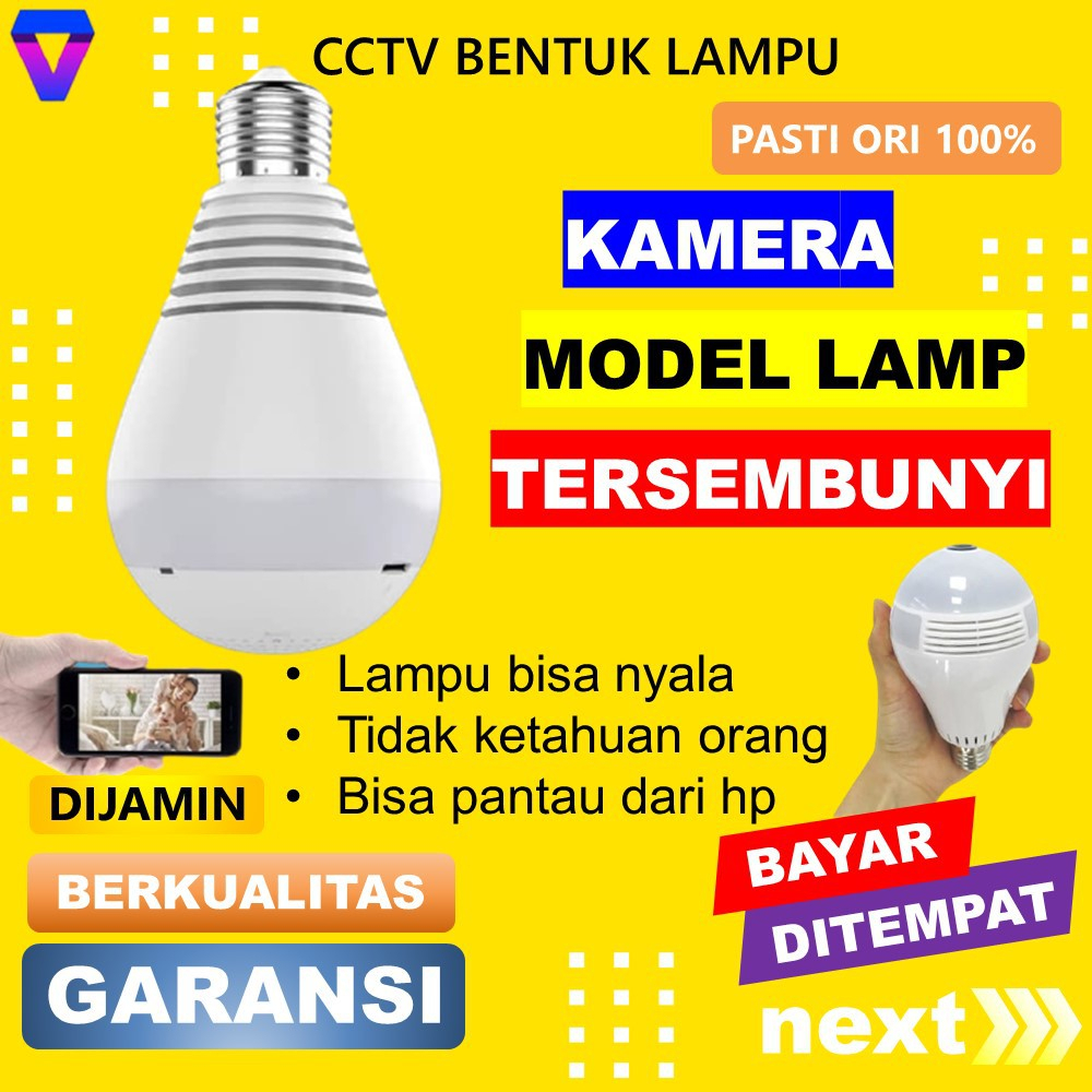 Jual KAMERA LAMPU CCTV CAMERA PENGINTAI TERSEMBUNYI WIFI BOHLAM IP SPY ...