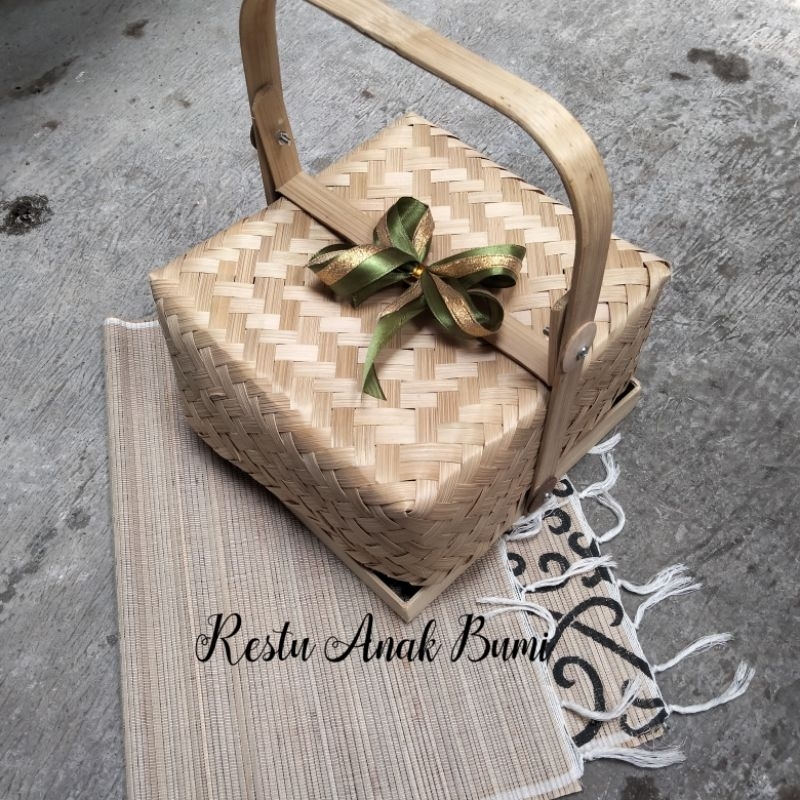 Jual besek tenteng susun 1 free pita kertas ukuran 21cm | box hantaran ...