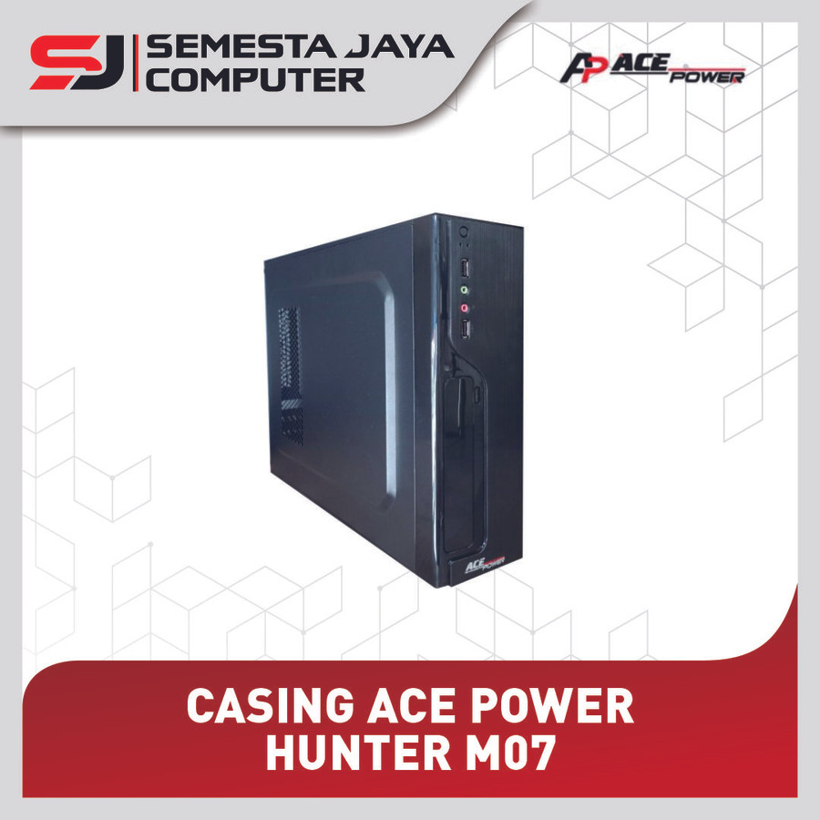 Jual CASING ACE POWER HUNTER M07 CASE PC SLIM MICRO ATX PSU 400W ...