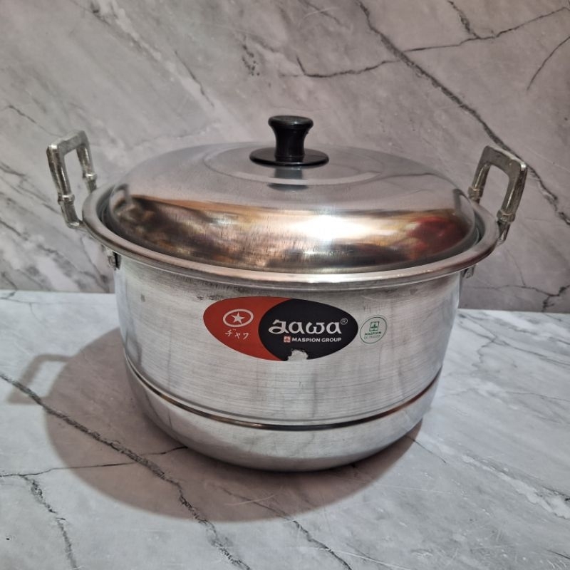 Jual Maspion ALU Dandang Ekonomi Kukusan / Steamer / Langseng / Panci Kukus + Sarangan + Tutup ...