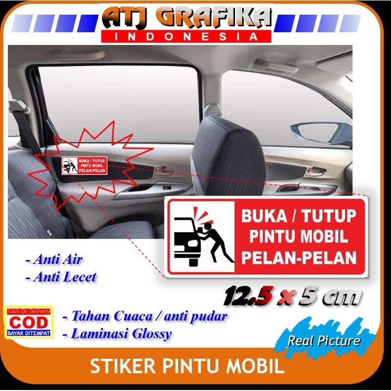 Jual Stiker mobil buka tutup pintu pelan pelan sticker kaca Anti pecah ...