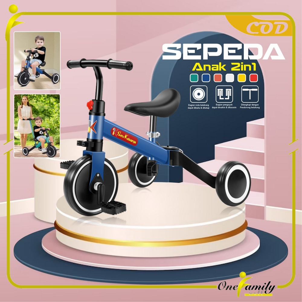 Jual ONE-M97 Mainan Sepeda Anak 3 Roda 2in1 Sepeda Keseimbangan Anak ...