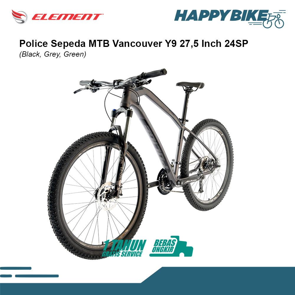 Jual ELEMENT Sepeda Mtb Police Vancouver Y9 27 Speed 27 Inch - Black ...
