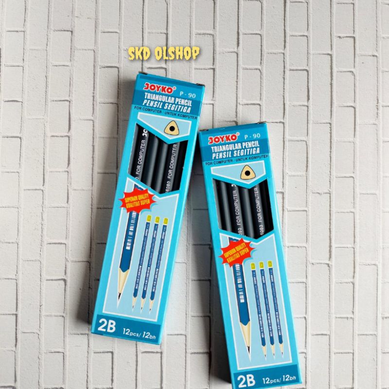 Jual Pensil Kayu JOYKO P-90 2B Segitiga ( Isi 6 Pc) | Shopee Indonesia