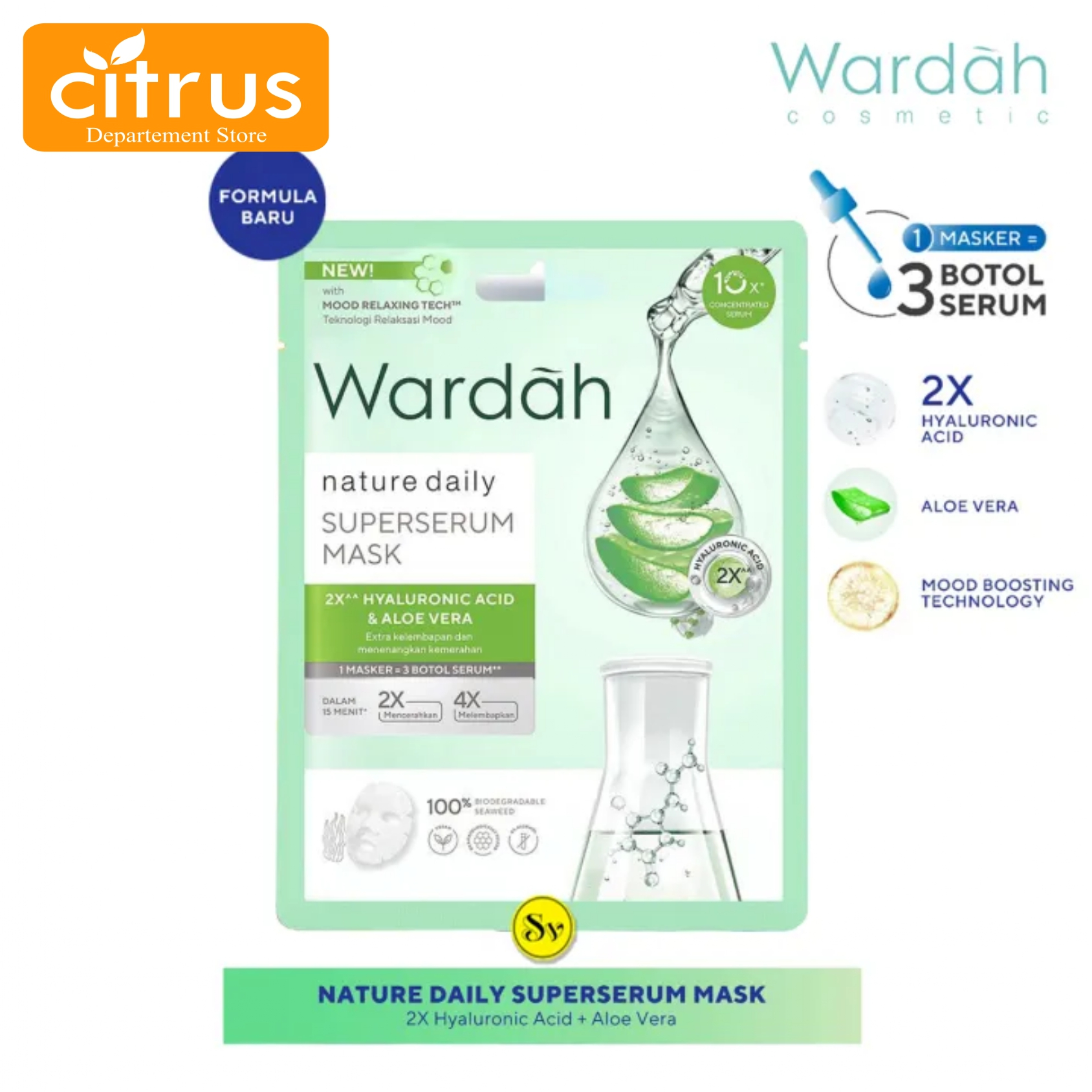 Jual Wardah Super Serum Sheet Mask 20ml | Shopee Indonesia