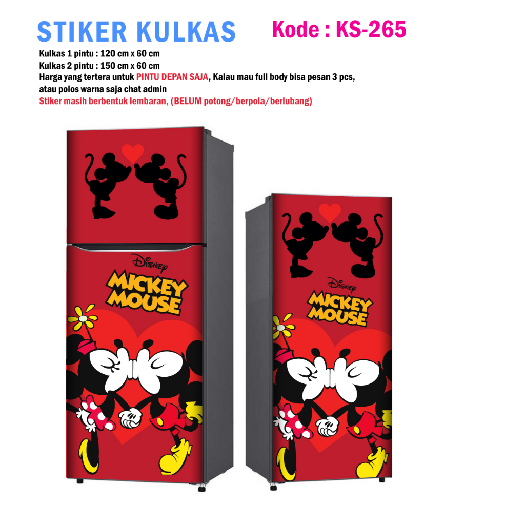 Jual Stiker Kulkas 1 Pintu dan Sticker Kulkas 2 pintu Kartun Tikus ...