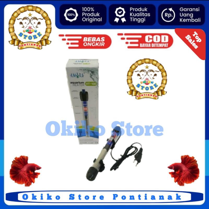 Jual HEATER AQUARIUM AMARA 100W PEMANAS AIR AQUARIUM AMARA HT-100 ...