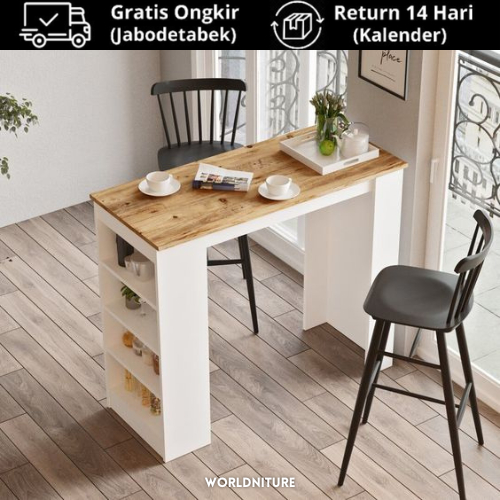 Jual Worldniture Aho Meja Bar Mini Bar Minimalis Modern Full Set 120 Cm ...