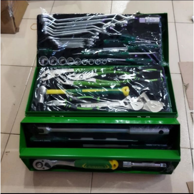 Jual TEKIRO TOOL KIT SET mekanik automotiv 45 pcs metal box | Shopee ...
