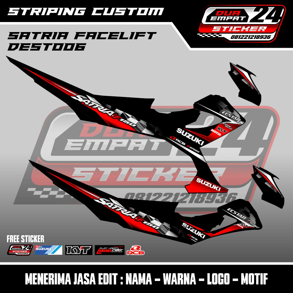 Jual STRIPING SATRIA FU F FACELIFT / STICKER VARIASI / CUSTOM DEST006 ...
