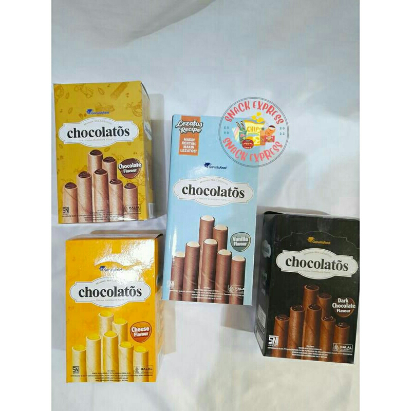 Jual Chocolatos Wafer Roll Box ( 1 Box isi 24 pcs @14gram ) | Shopee ...