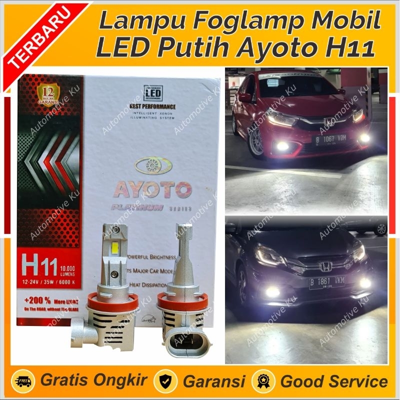 Jual LAMPU KABUT FOGLAMP AYOTO H11 PUTIH & KUNING SINAR SUPER TERANG AWET HEMAT DAYA TEMBUS ...