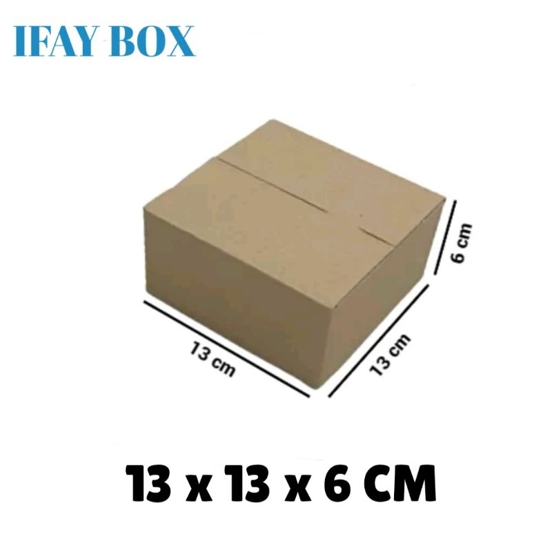Jual Kardus box ukuran 13x13x6 cm single wall polos | Shopee Indonesia