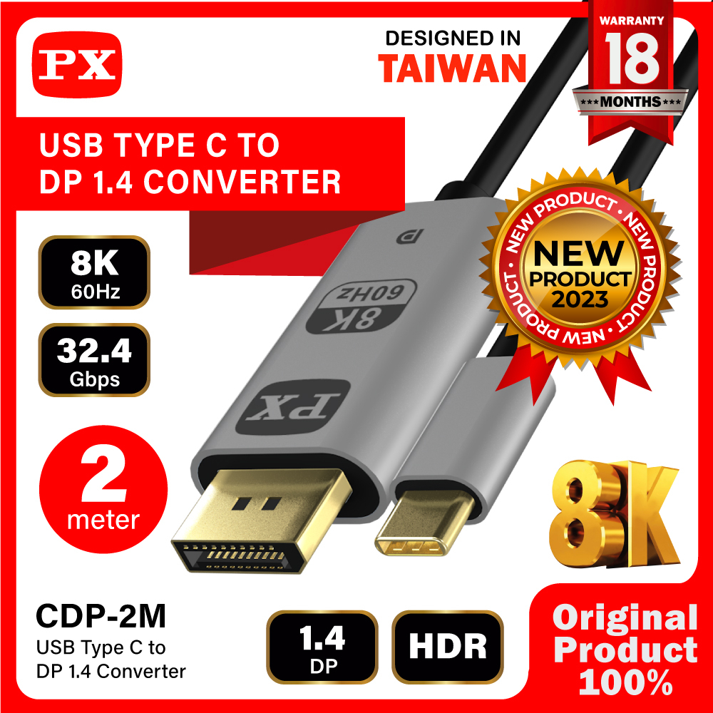 Jual Kabel USB Type C Converter to Display Port Laptop ke TV 8K PX CDP ...