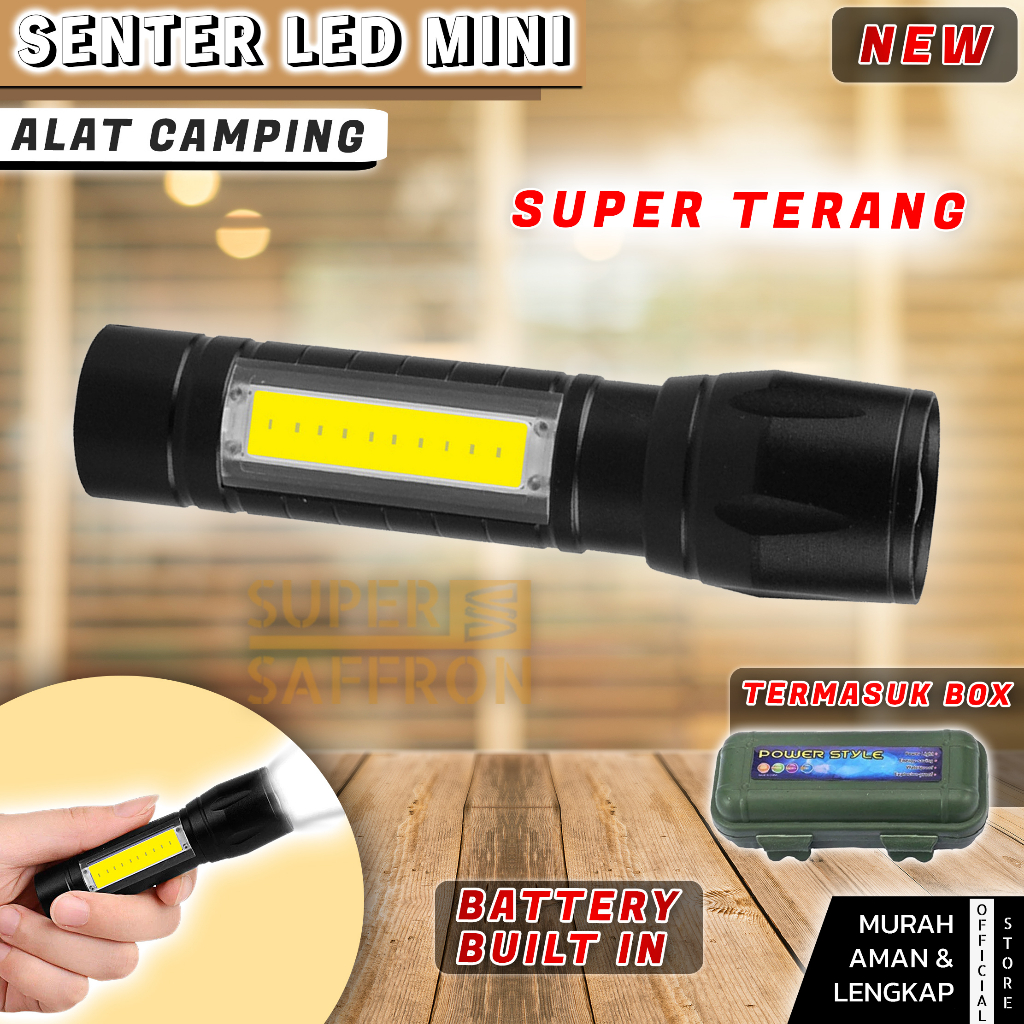 Jual Senter Mini XPE 300 Lumens LED COB Outdoor USB Rechargeable ...