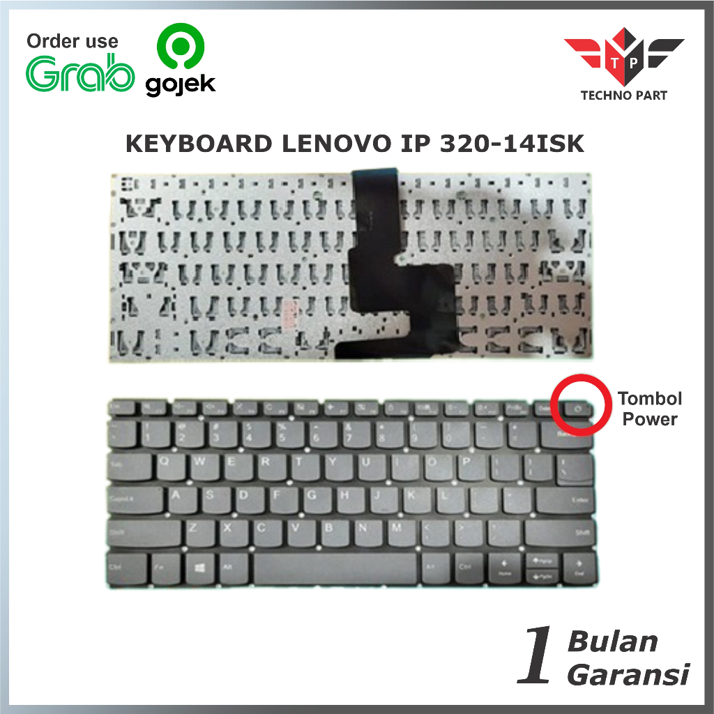 Jual KEYBOARD LENOVO IP 320-14ISK TOMBOL POWER | Shopee Indonesia