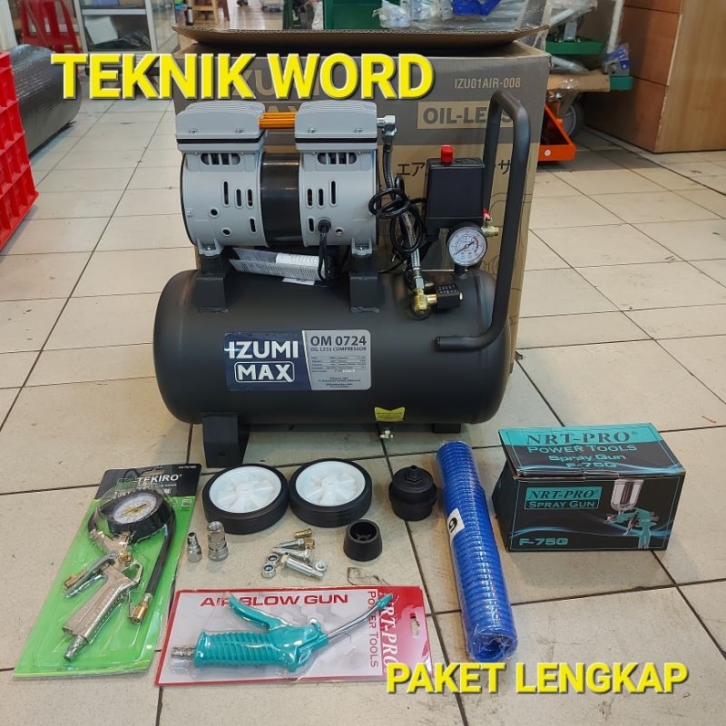 Jual MESIN KOMPRESOR OILLES IZUMI MAX OM 0724 / KOMPRESOR ANGIN IZUMI | Shopee Indonesia