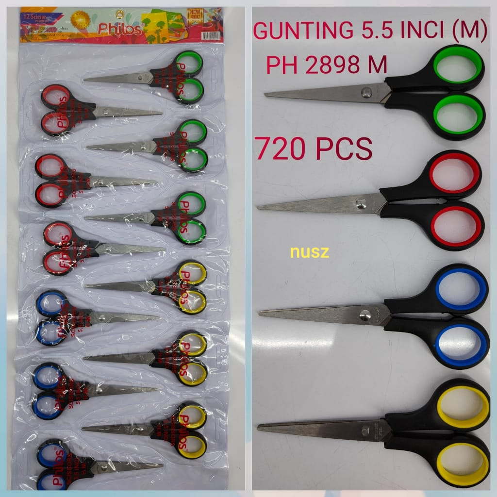 Jual HARGA Gunting Kertas Serbaguna ukuran sedang 14cm / medium 5.5 ...