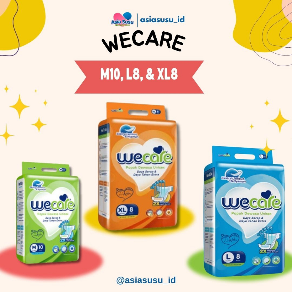 Jual WECARE ADULT DIAPERS M10 L8 XL8 M20 L16 XL14 / POPOK DEWASA ORANG TUA PEREKAT | Shopee ...