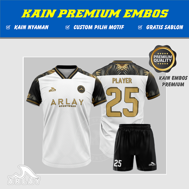 Jual JERSEY FUTSAL ARLAY KEREN PRINTING CUSTOM - BAJU BOLA WARNA PUTIH ...