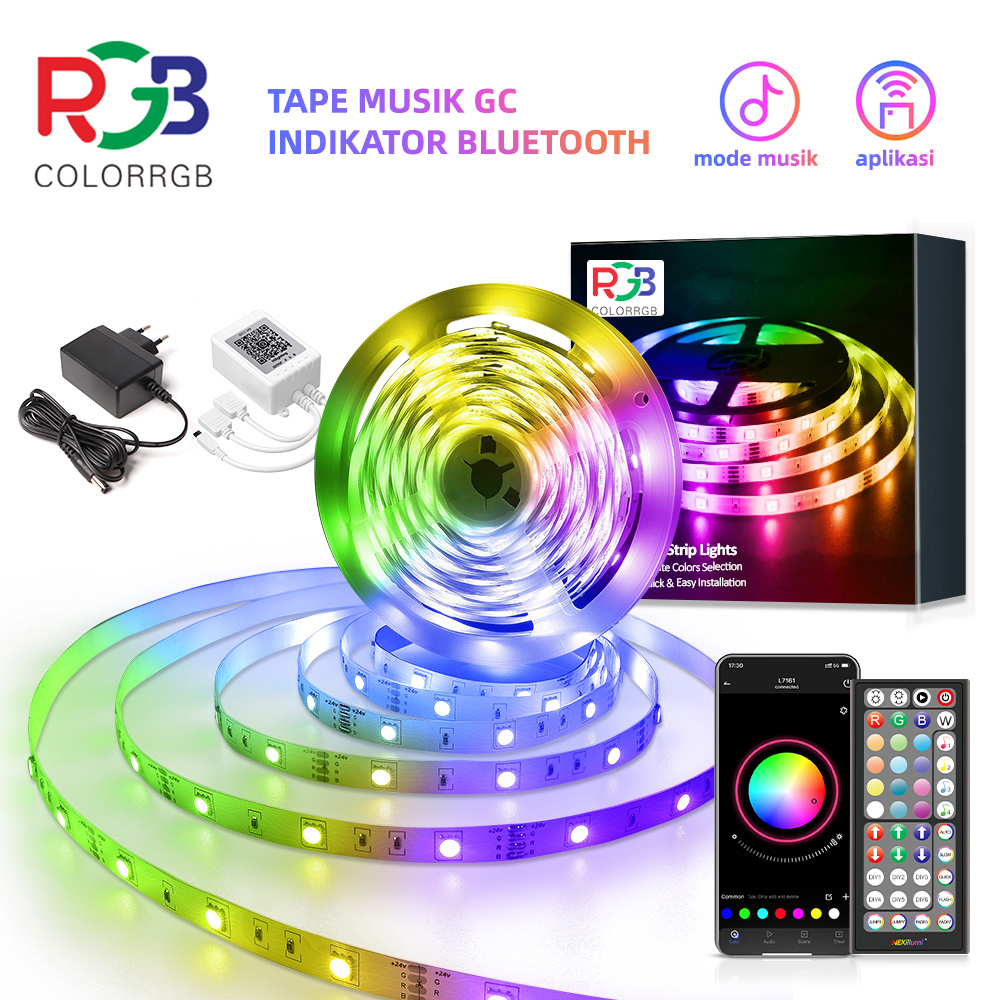 Jual Led strip rgb led strip lamp lampu led kamar 5M10M20M30M40M lampu ...