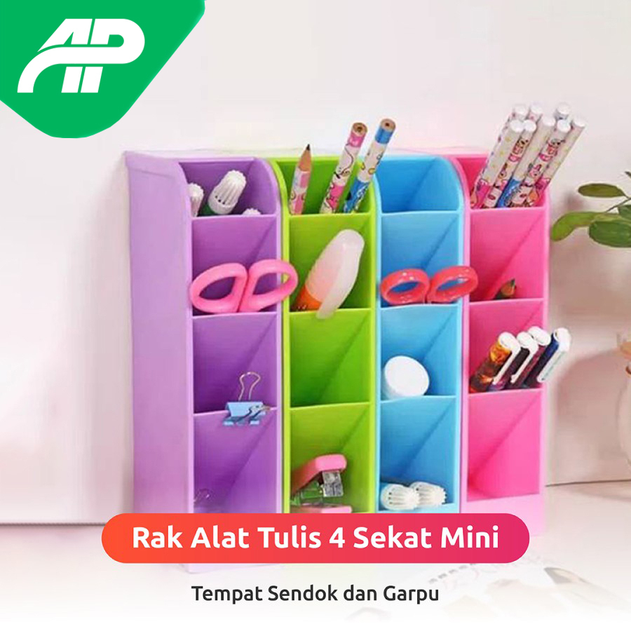 Jual RAK TEMPAT ALAT TULIS PENA PENSIL 4 SEKAT KOTAK ORGANIZER | Shopee ...