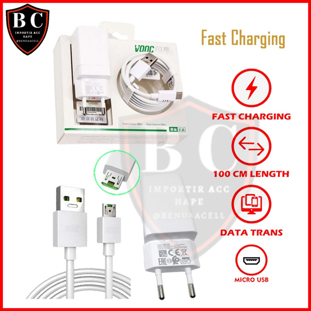 Jual CHARGER VOOC FAST CHARGING 4A AK779GB MICRO USB | Shopee Indonesia