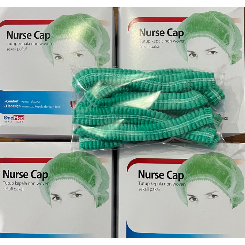 Jual ONEMED NURSE CAP ISI 10 PCS PENUTUP TUTUP KEPALA | Shopee Indonesia