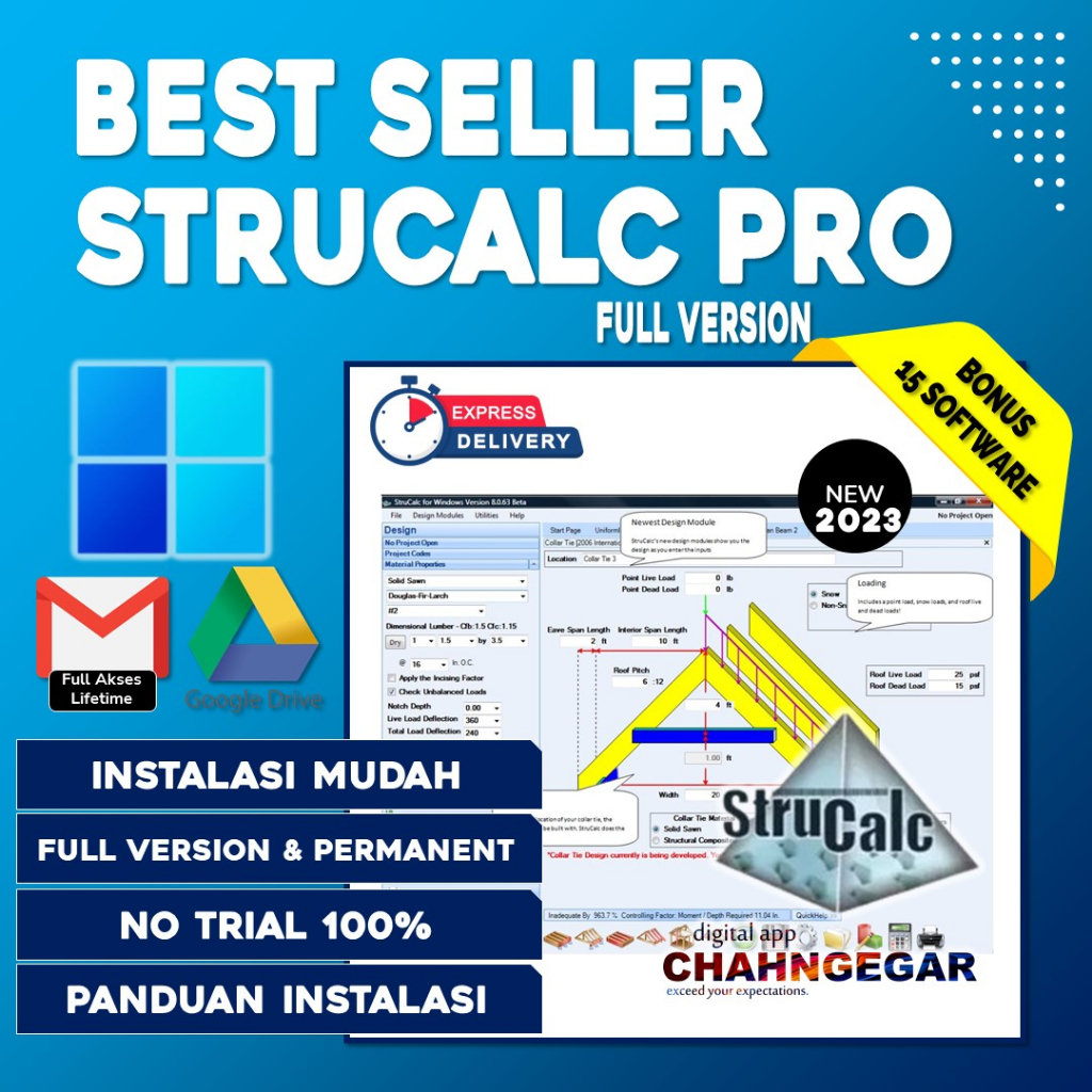 Jual Software StruCalc 9 Full Version Lifetime Program untuk menganalisis struktur analisis dan ...