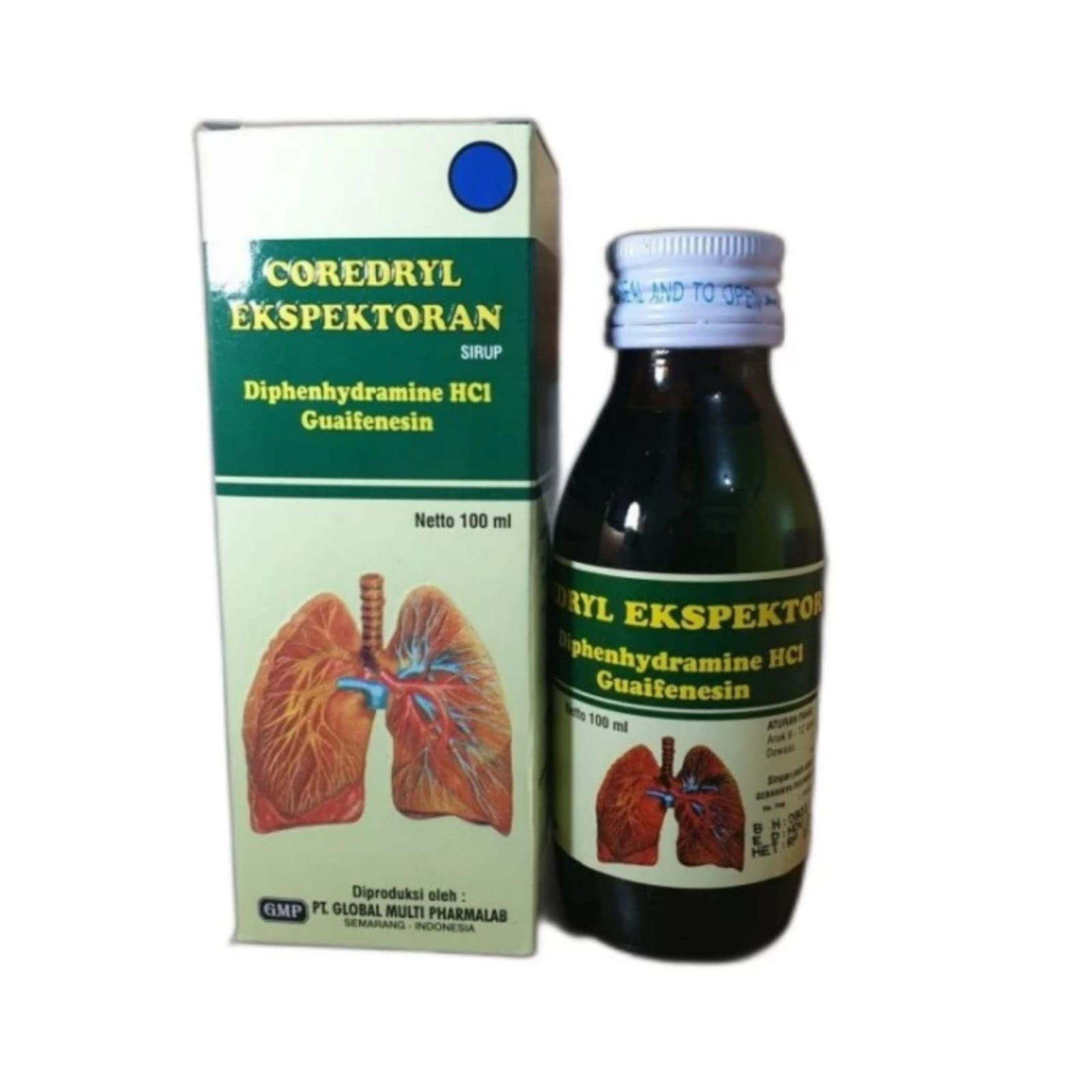 Jual Coredryl Ekspektoran Syrup 100 ml Obat Batuk Berdahak Flu Alergi ...