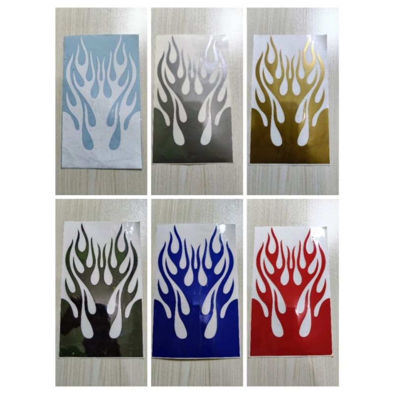 Jual Stiker spakbor motif lidah api sticker spakbor tribal api | Shopee ...