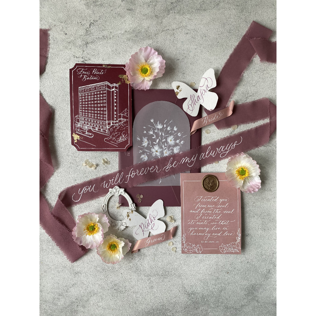 Jual Basic Set - Wedding Keepsake Calligraphy, Handwritten Invitation ...