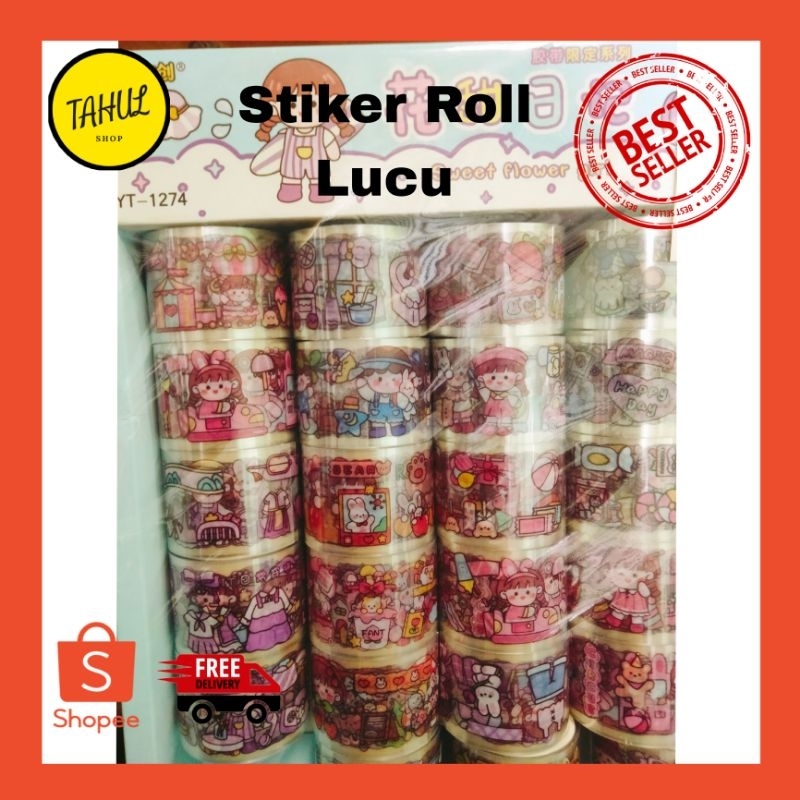 Jual Stiker Roll Lucu / Stiker roll unik / Stiker rolling Korea ...