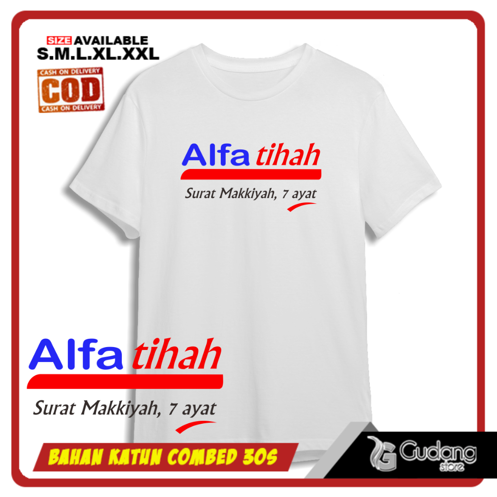 Jual T-shirt Baju Kaos Plesetan ALFA TIHAH Kaos Pria Wanita Cotton ... Jual T-shirt Baju Kaos Plesetan ALFA TIHAH Kaos Pria Wanita Cotton ...
