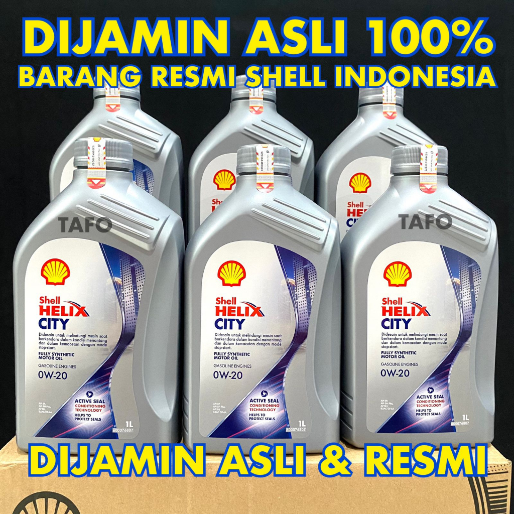 Jual SHELL HELIX CITY 0W-20 1 LITER / HELIX CITY 0W20 ASLI RESMI ...