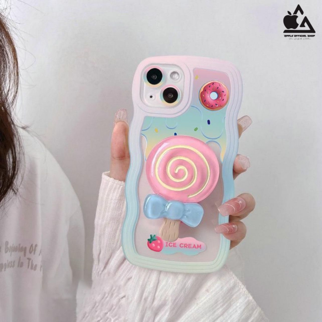 Jual Softcase Lucu 3D Pop Socket Lollipop iPhone 11 PRO MAX 12 PRO MAX ...