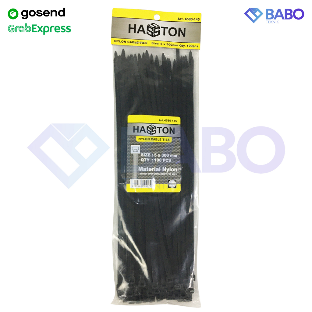Jual HASSTON PROHEX Cable Tie 5x300 Hitam (4580-145) | Shopee Indonesia