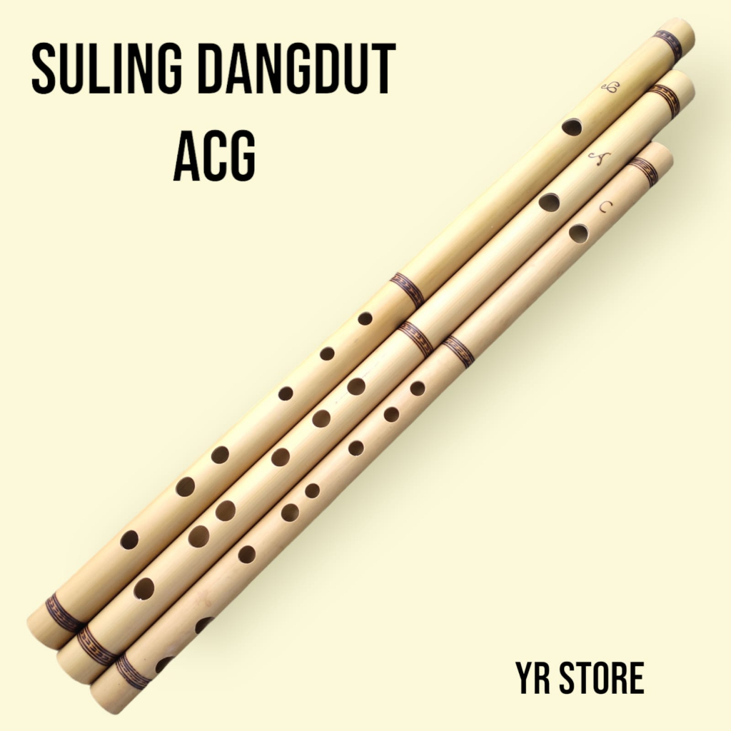 Jual SULING BAMBU Tradisional NADA A C G Motif SULING Dangdut SET ...