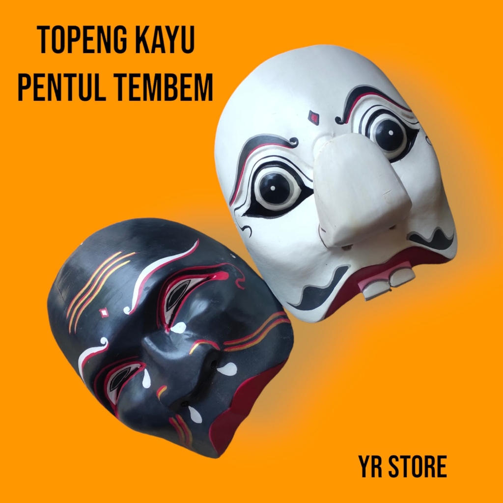 Jual TOPENG PENTUL TEMBEM Topeng Kayu TRADISIONAL Pentul Tembem ...