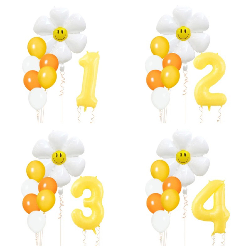 Jual PAKET BALON DAISY SMILE ANGKA KUNING | Shopee Indonesia