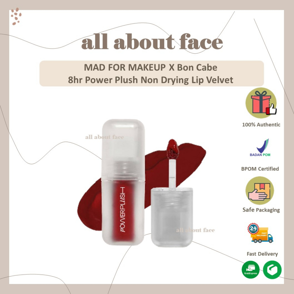 Jual (SALE) MAD FOR MAKEUP x Boncabe 8hr Power Plush Non Drying Lip ...