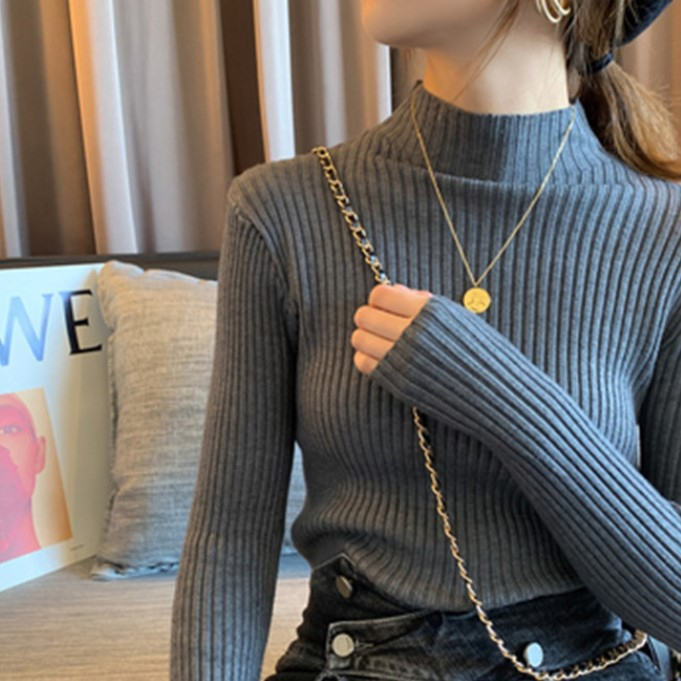 Jual AJWShop Inner Rajut Turtleneck Premium Lengan Panjang Import Bahan ...